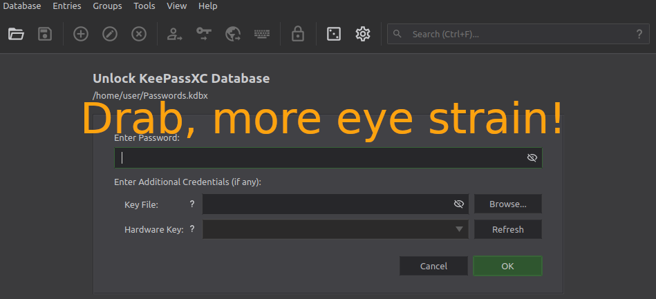 Allow custom theme/colors; dark theme not quite right · Issue #7493 · keepassxreboot/keepassxc ...