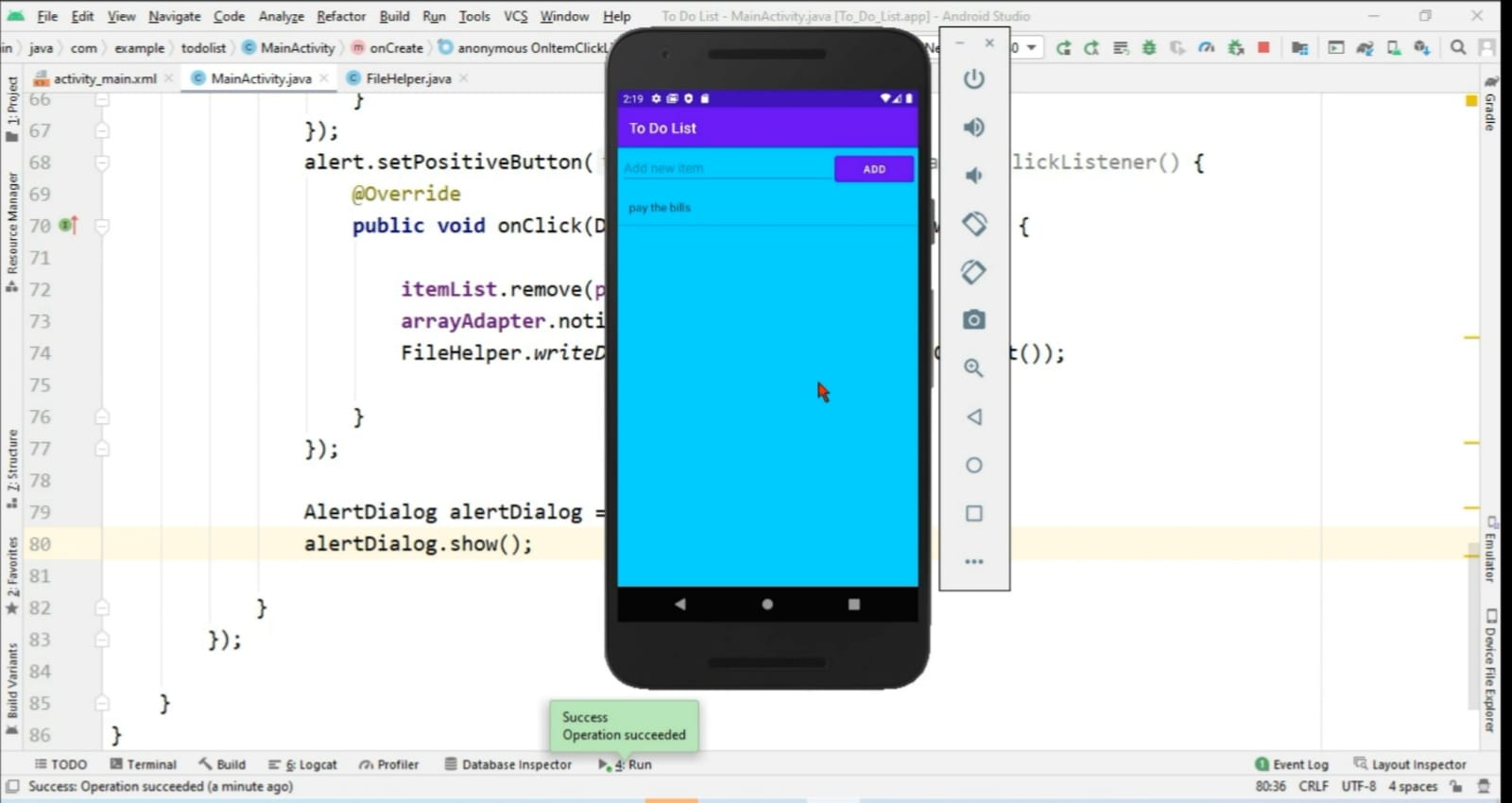 GitHub - chodisettihenry/ToDoList: Android development we can excess the files in the list view
