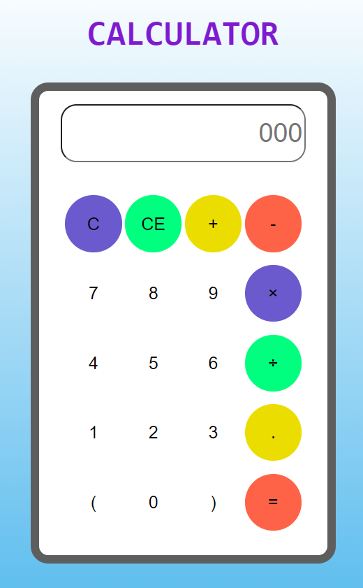 GitHub - AmeyPugaonkar/Calculator: Simple Calculator By HTML CSS and ...
