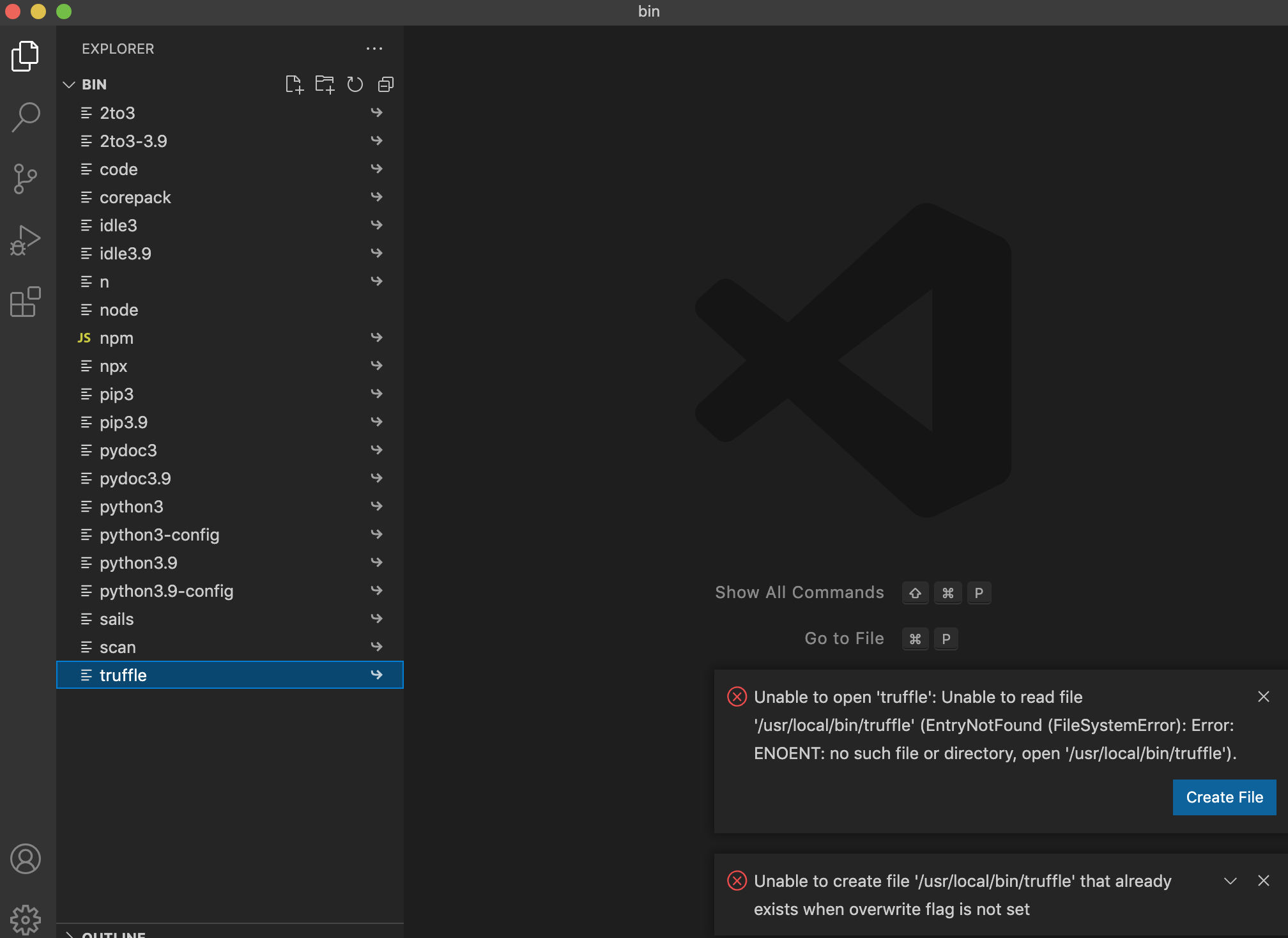 Truffle command not found · Issue #5013 · trufflesuite/truffle · GitHub