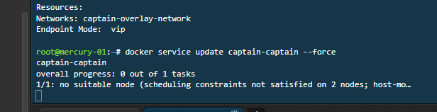 Error restarting captain service: invalid mount config for type "bind": bind source path does ...