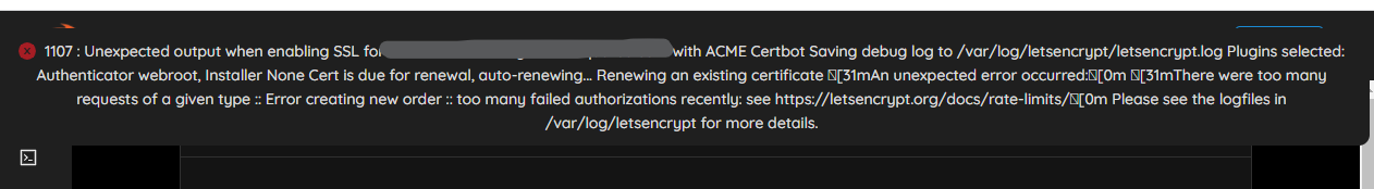 Unexpected output when enabling SSL · Issue #1272 · caprover/caprover · GitHub