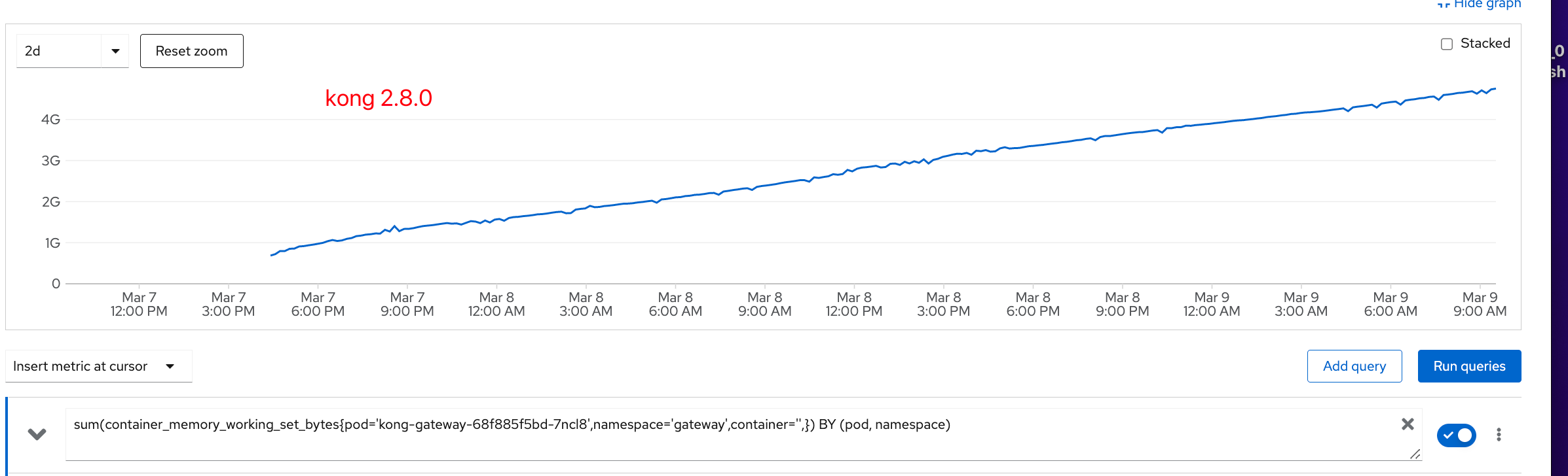 Kong pod memory leak in DB-less mode · Issue #8508 · Kong/kong · GitHub