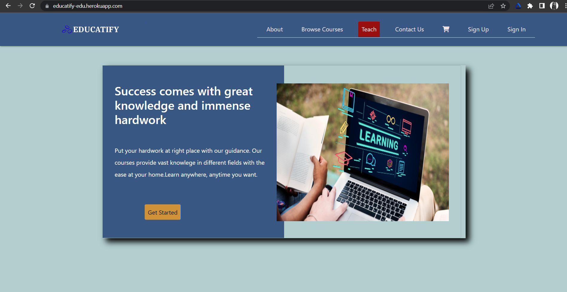 GitHub - divya-yadv/E-learning-Web-App: An E-learning web app built on MERN stack and firebase ...