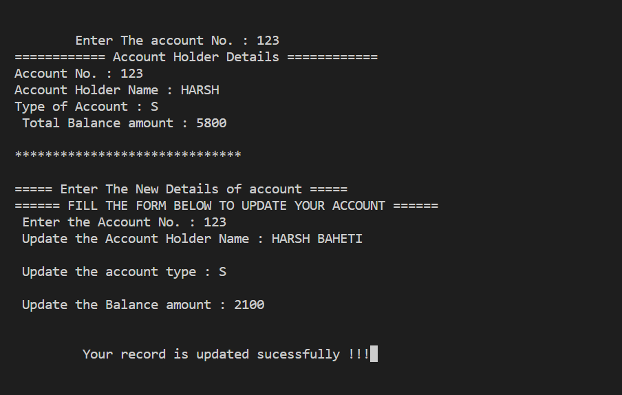 GitHub - baheti07/BANK-MANAGEMENT-SYSTEM: This Project is made using ...