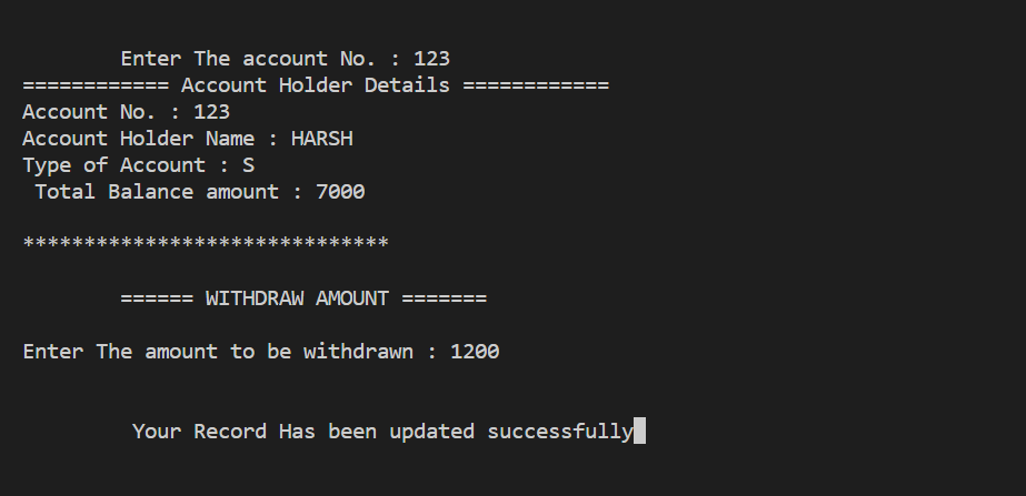 GitHub - baheti07/BANK-MANAGEMENT-SYSTEM: This Project is made using ...