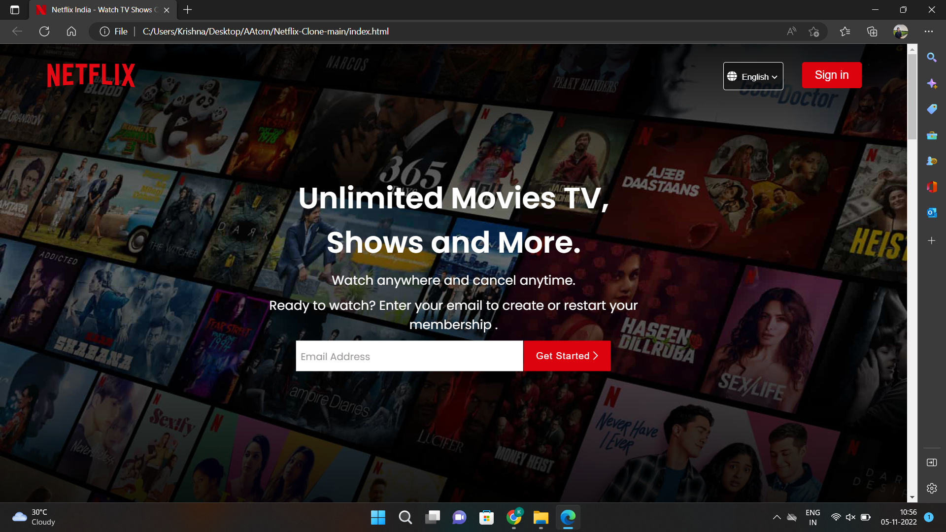 Github Krishna 0311 Netflix Clone Netflix Clone Using Html Css