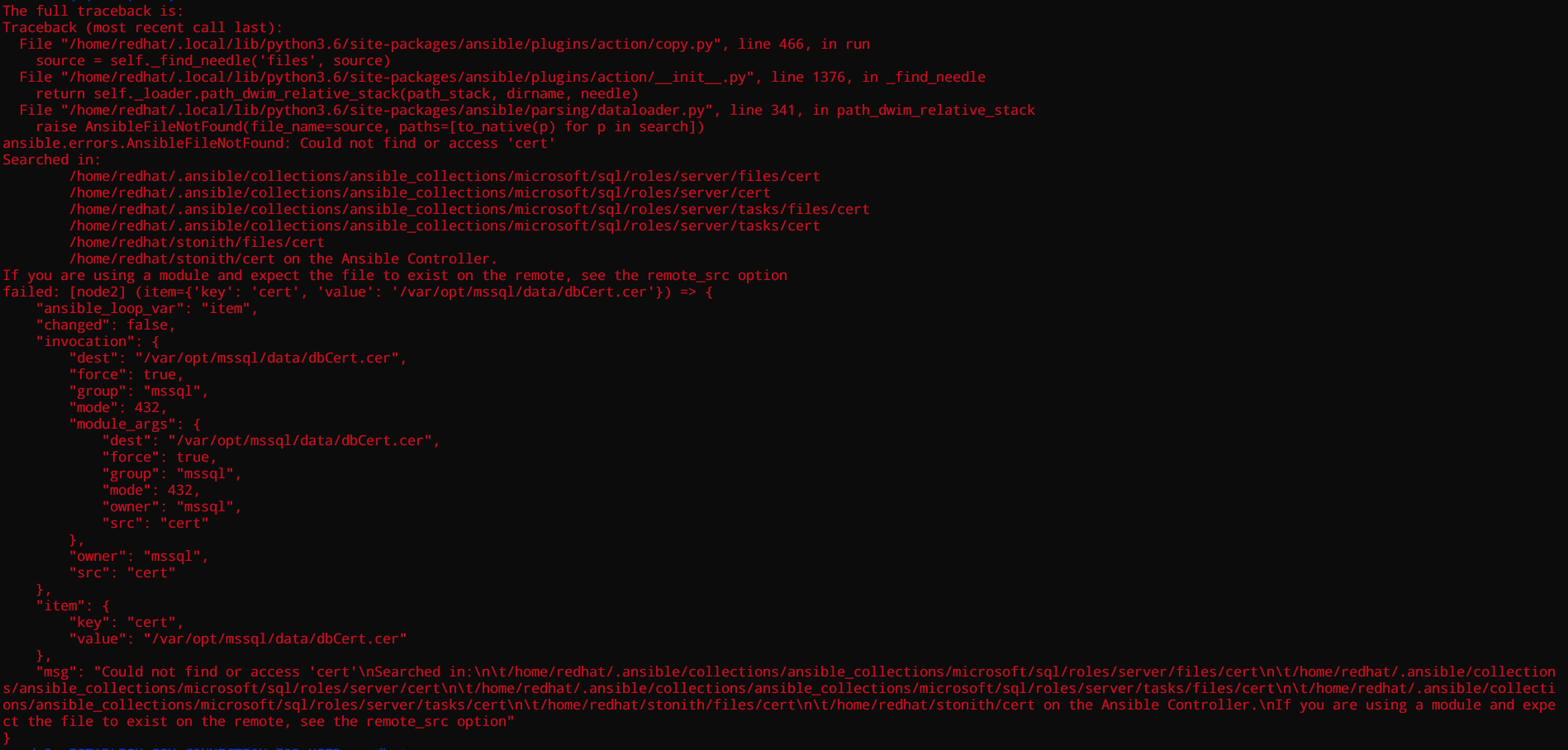 Error when using 1.2.4 · Issue #115 · linux-system-roles/mssql · GitHub