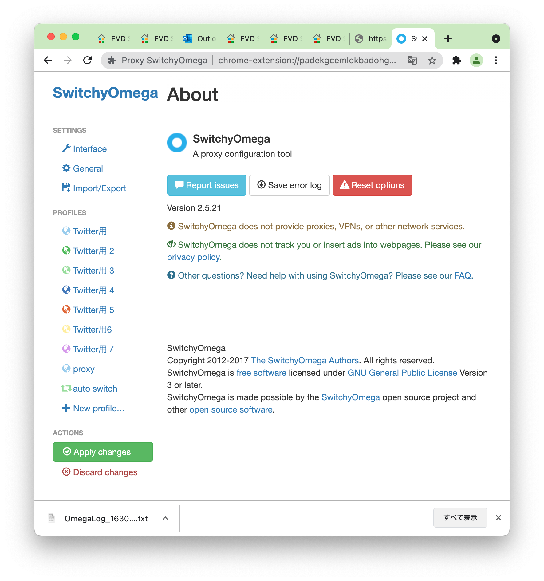 Problem has occurred. · Issue #2218 · FelisCatus/SwitchyOmega · GitHub