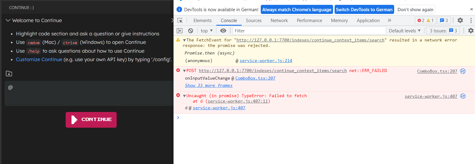 [con 209] Doesn T Work On Windows · Issue 408 · Continuedev Continue · Github