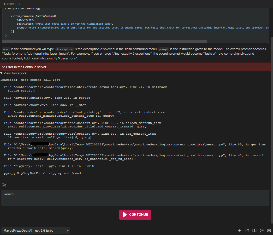 [CON-209] @ doesn't work on windows · Issue #408 · continuedev/continue · GitHub