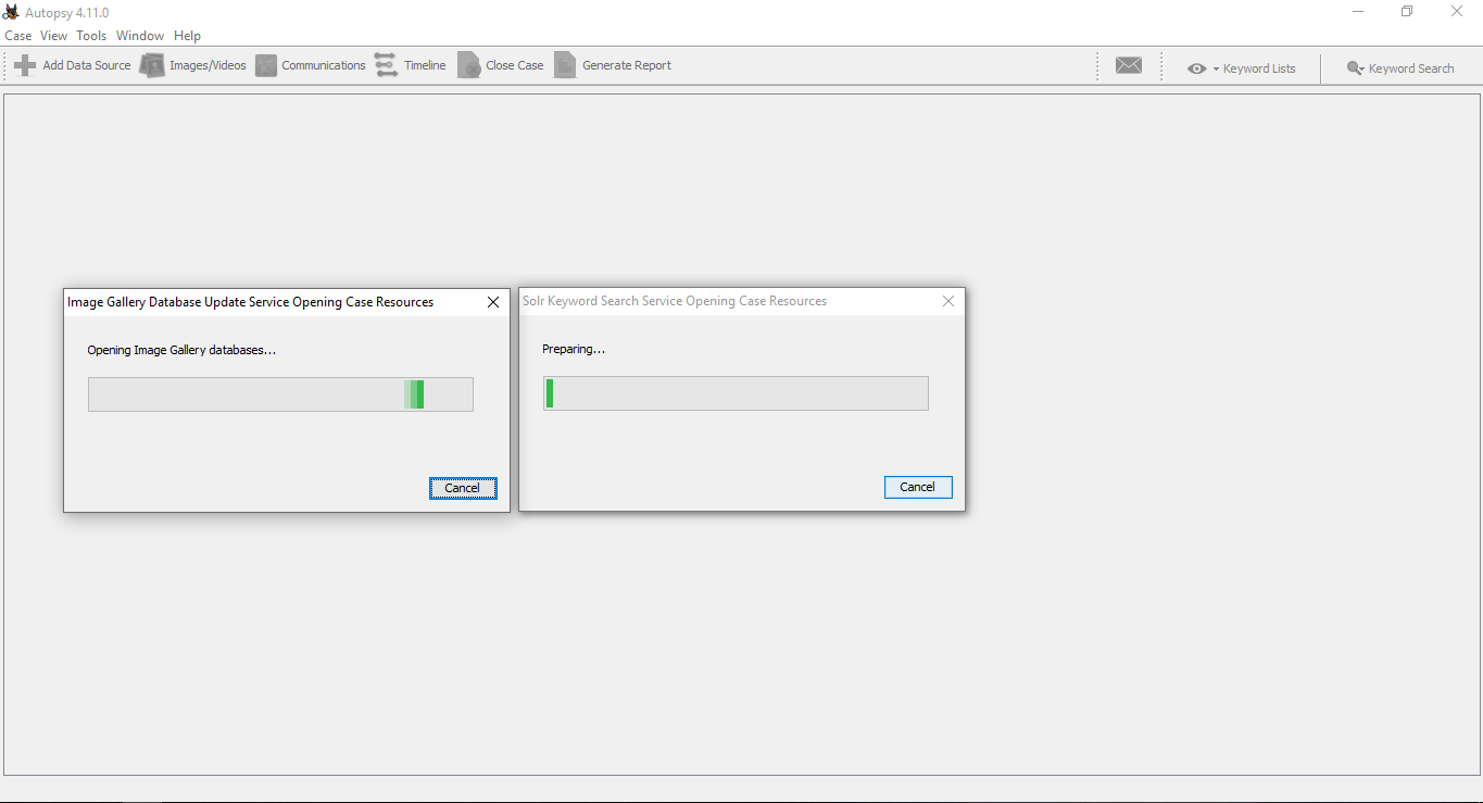 Opening case seems stuck · Issue #4794 · sleuthkit/autopsy · GitHub