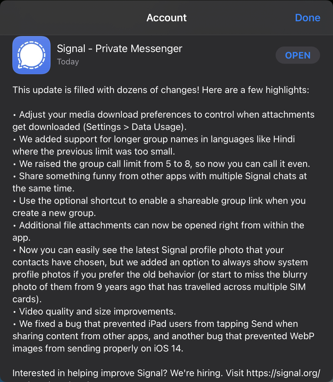 iPadOS share sheet « send » button missing in landscape · Issue #4435 · signalapp/Signal-iOS ...