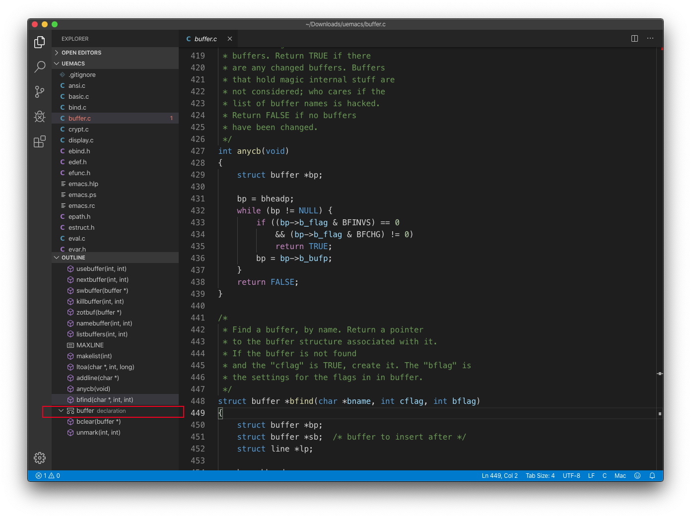 Return type listed along with function name in Outline view · Issue ...