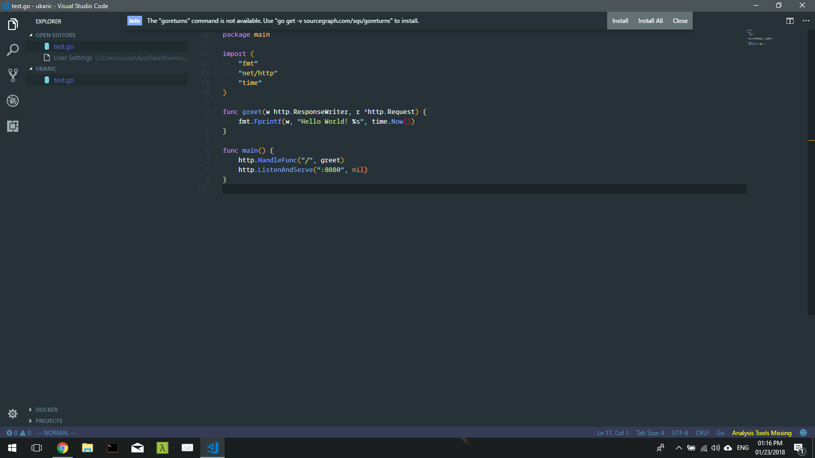 Tools not Installed problem · Issue #1476 · microsoft/vscode-go · GitHub