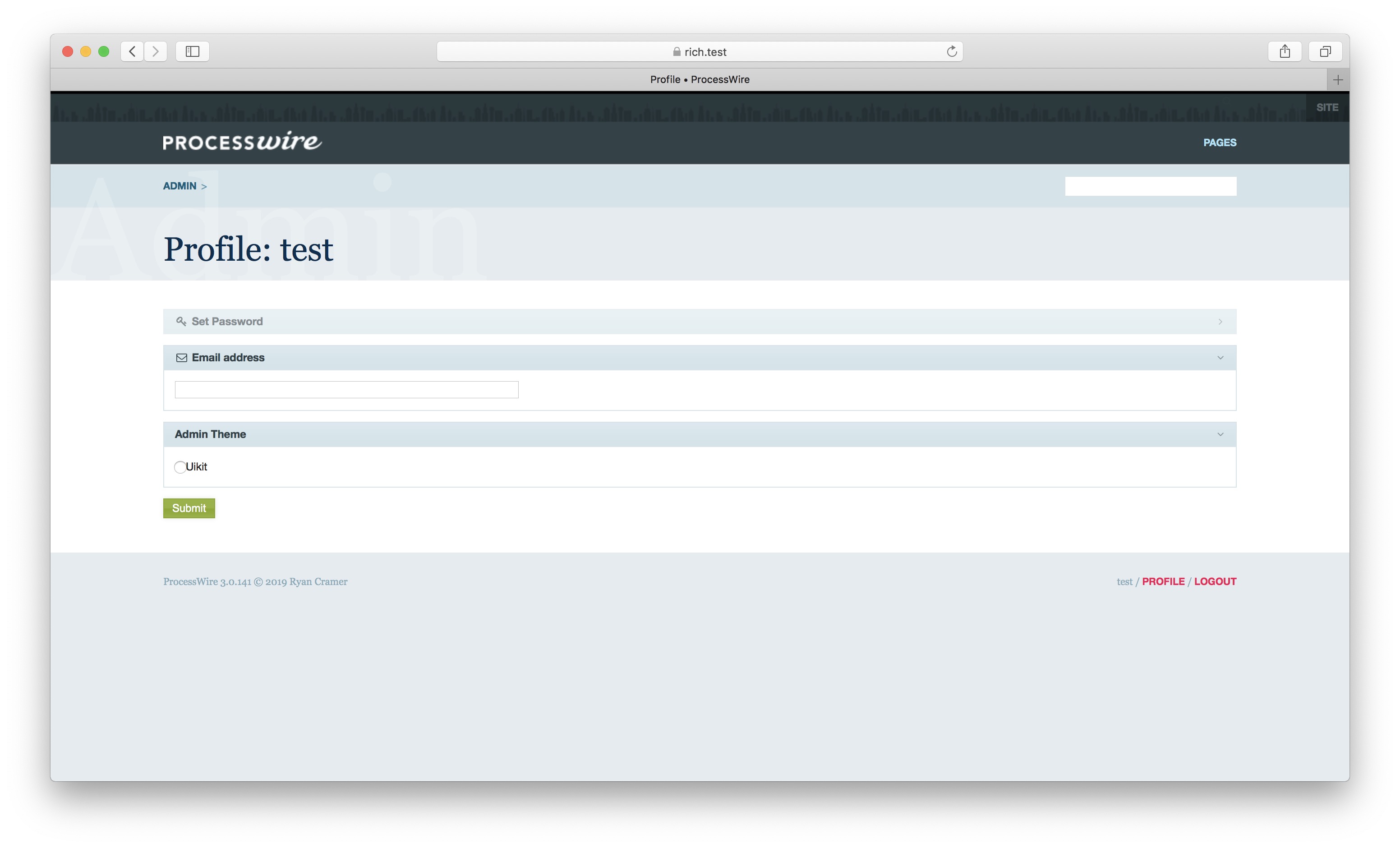 Profile theme not saving on user creation · Issue #949 · processwire/processwire-issues · GitHub
