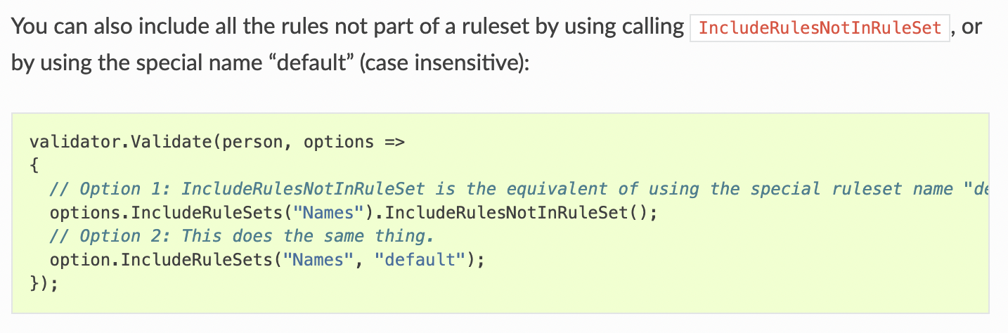 Default behaviour when applying rulesets · Issue #1979 · FluentValidation/FluentValidation · GitHub