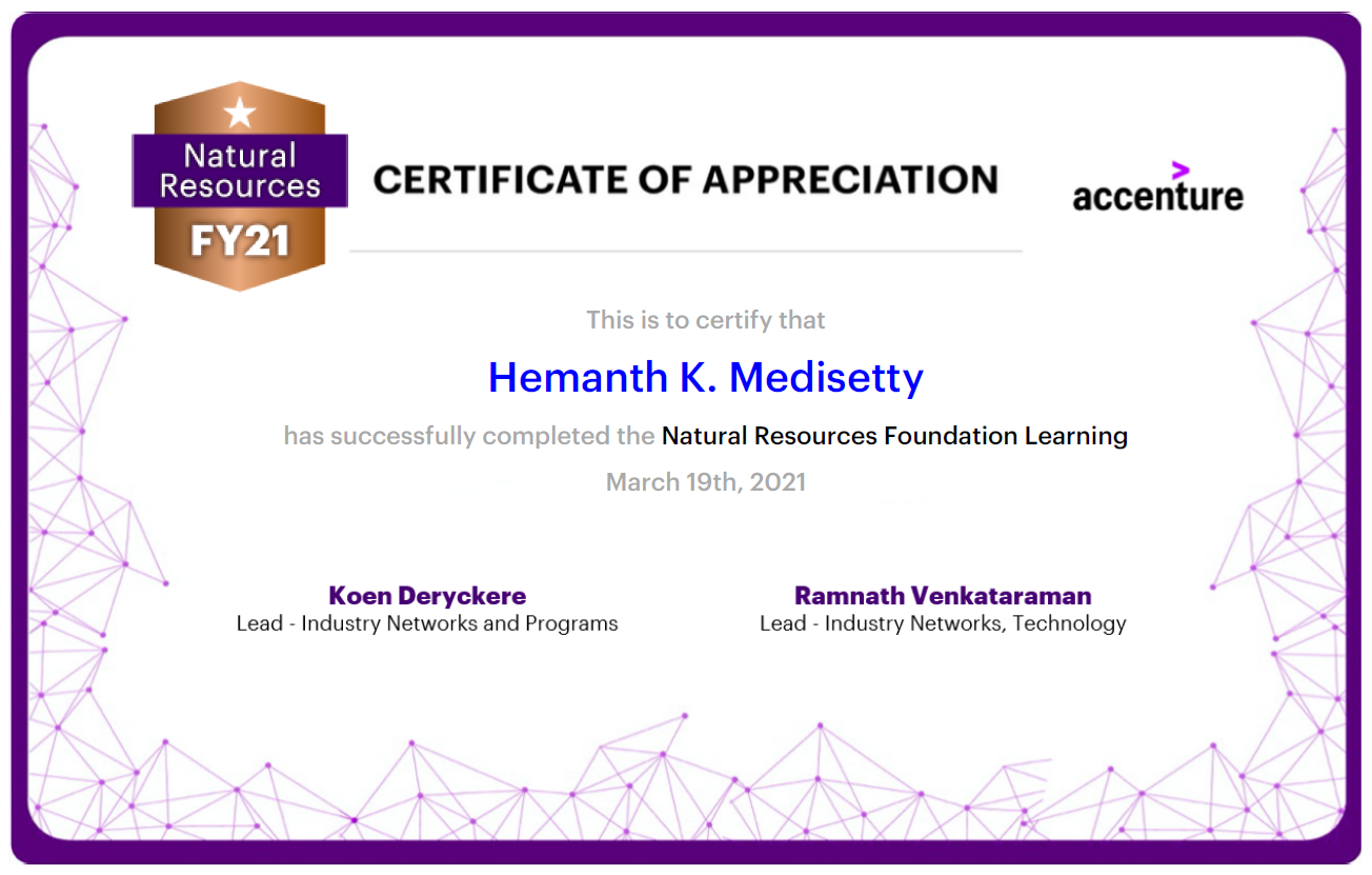 GitHub - HemanthMedisetty-HM/Certificates: School | College | Workplace ...