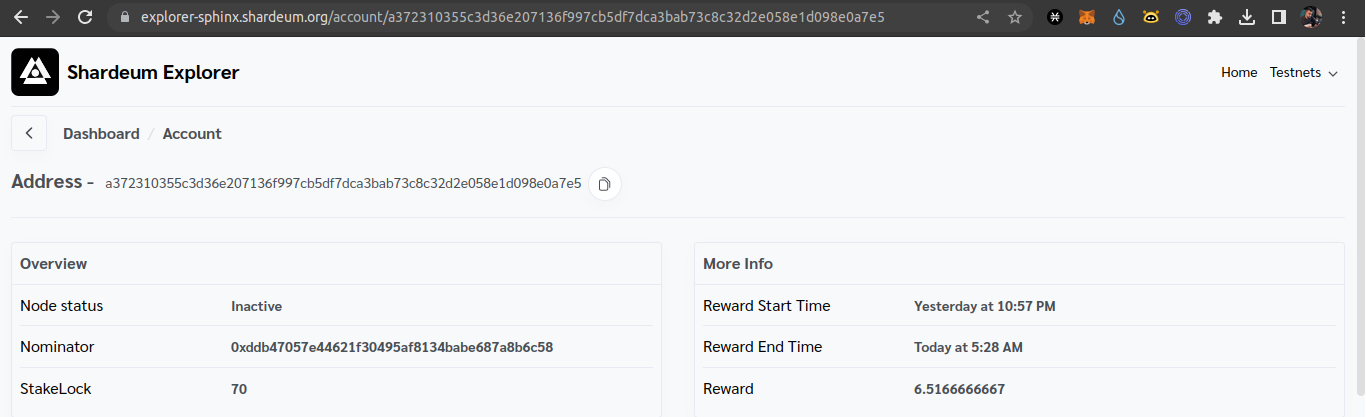 Validator CLI and GUI shows different Reward value in Explorer · Issue #67 · shardeum/bug ...