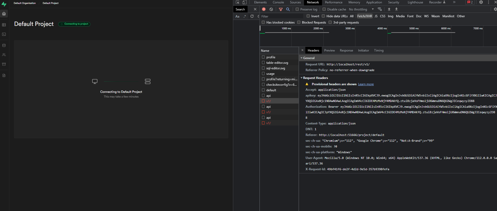 Infinite Loading Default Project · Supabase · Discussion 13926 · Github
