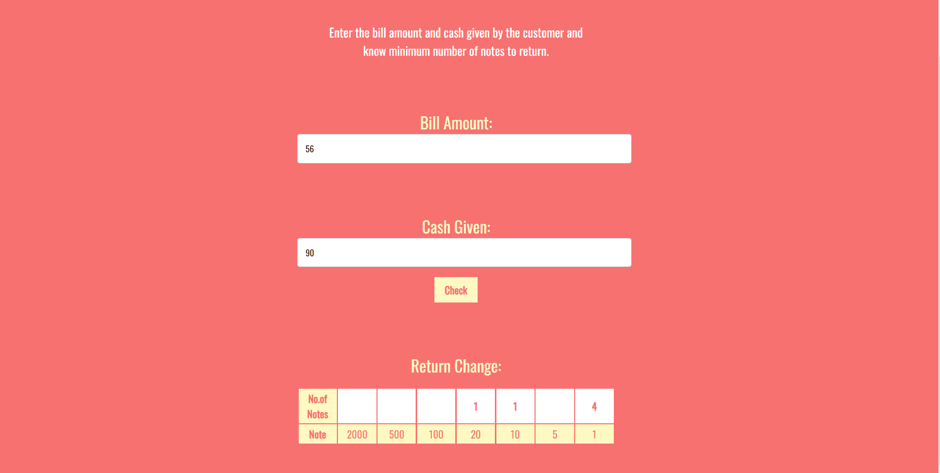 GitHub - unnati369/cash-register: To count change cash that can be given through minimum number ...