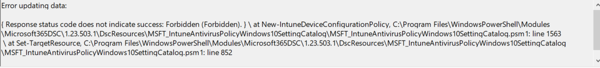 Deploying Configuration M365dsc · Issue 3287 · Microsoft Microsoft365dsc · Github