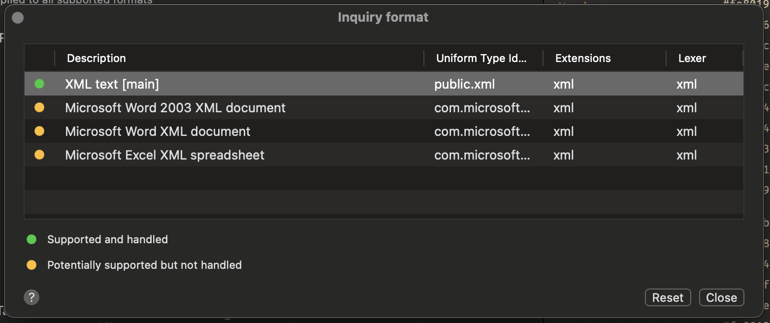 macOS 13.1, m1 pro, xml & json not work · Issue #217 · sbarex/SourceCodeSyntaxHighlight · GitHub