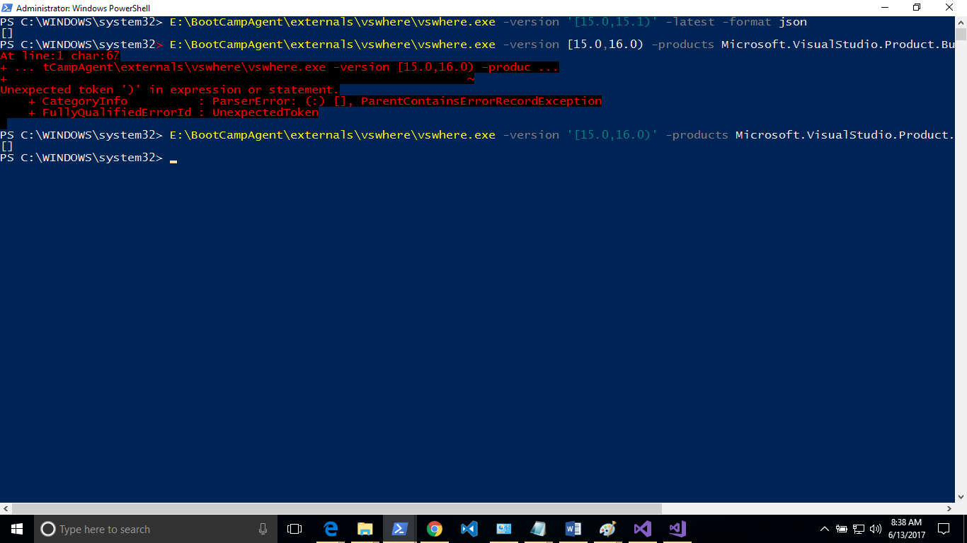 Private build agent is not able to recognize the VS2017 · Issue #1010 · microsoft/azure ...