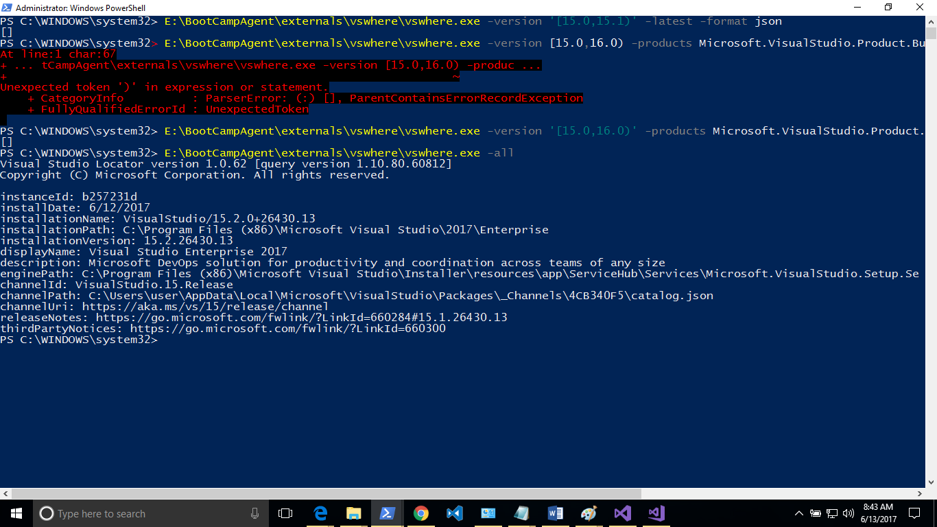 Private build agent is not able to recognize the VS2017 · Issue #1010 · microsoft/azure ...