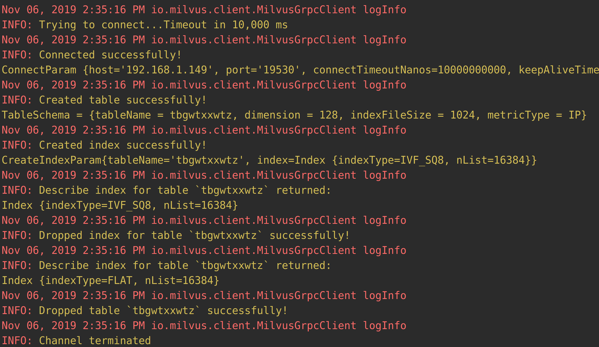 the Index still exists after it has been deleted · Issue #58 · milvus-io/milvus-sdk-java · GitHub