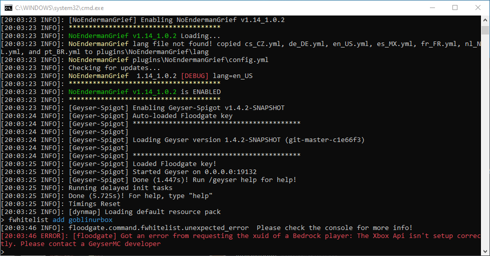 Cannot Whitelist a player · Issue #2516 · GeyserMC/Geyser · GitHub