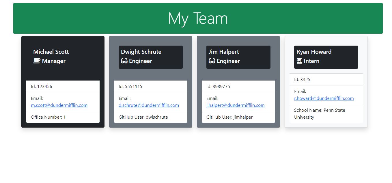 GitHub - vcapella/10_Team-profile-generator