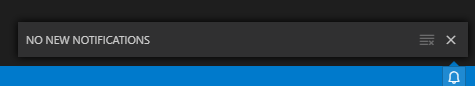 Notification toast when there are no notifications · Issue #85679 · microsoft/vscode · GitHub