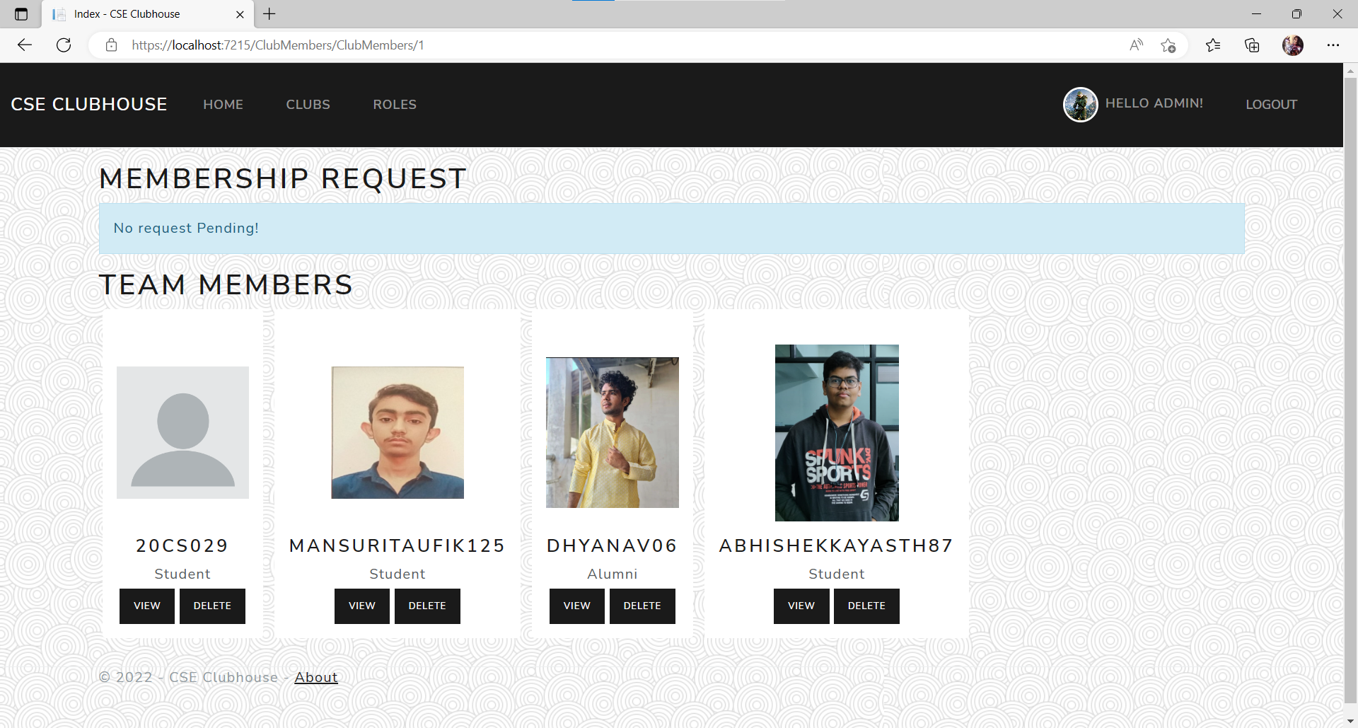 GitHub - RogueStar03/CSE-ClubHouse-Sem-5-SGP: Software Group Project for Sem 5.