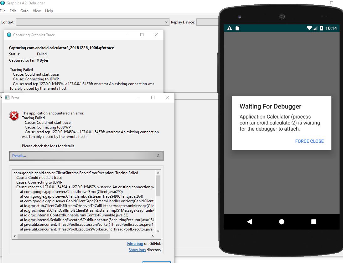 wsarecv: An existing connection was forcibly closed by the remote host · Issue #2502 · google ...