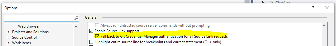 Could not obtain credentials’ error · Issue #739 · dotnet/sourcelink · GitHub