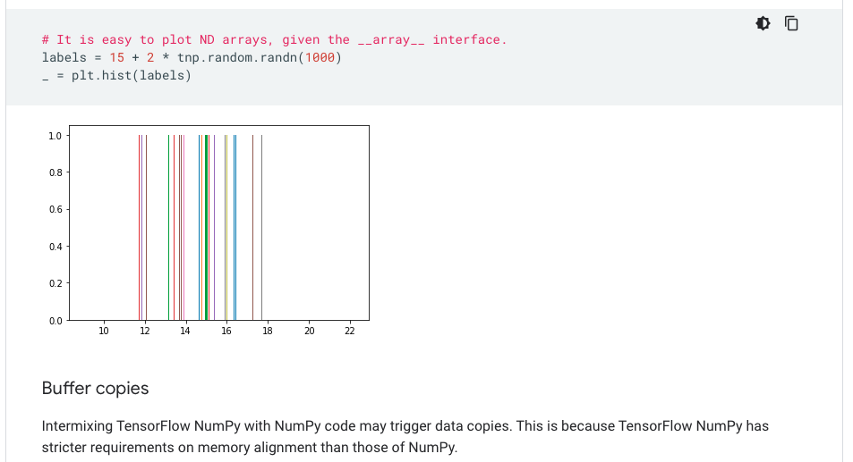 tf.experimental.numpy fails with plt.hist · Issue #46274 · tensorflow/tensorflow · GitHub