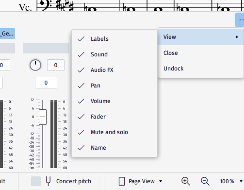 [MU4 Issue] Mixer view context menu- Volume option is hiding both volume textfield and fader ...