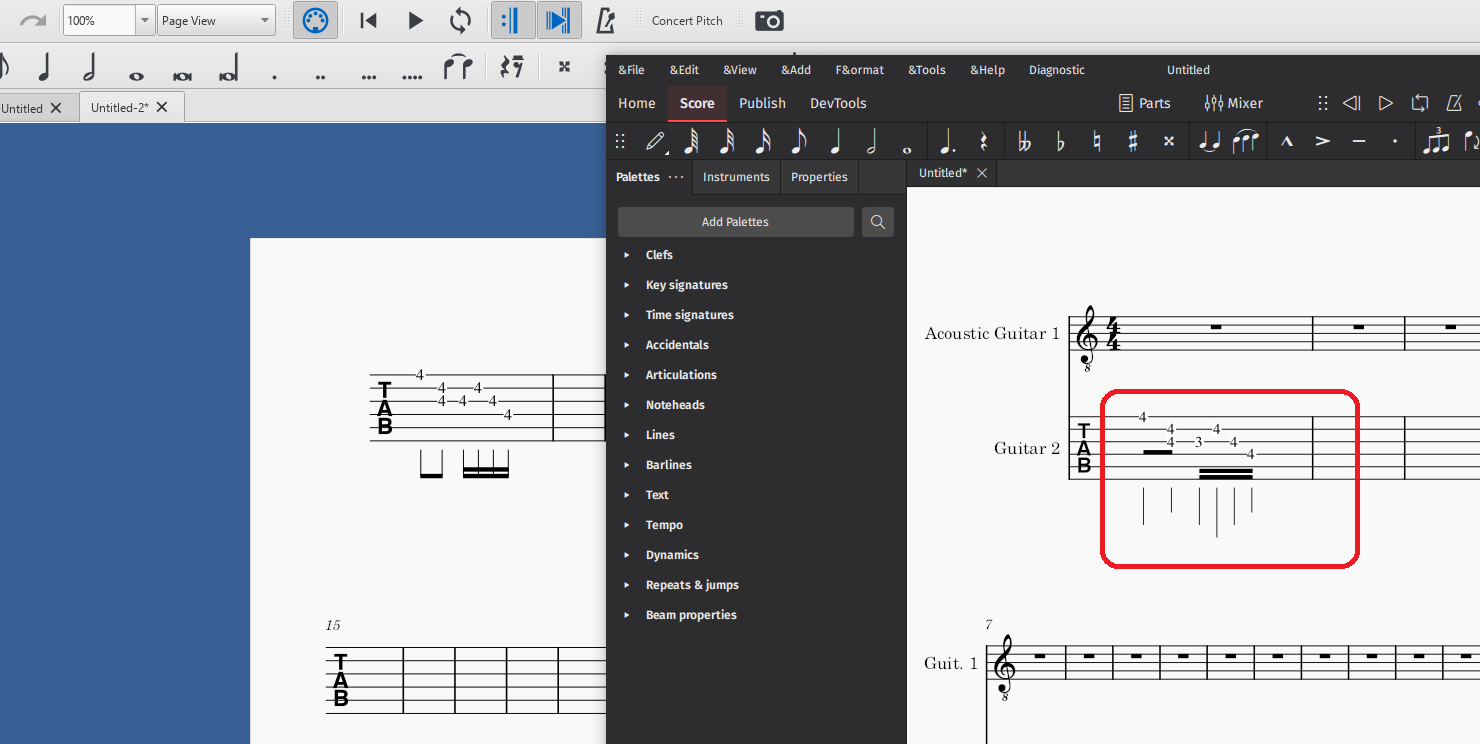 [MU4 Issue] Tablature staves have weird beam/stem placement · Issue #10023 · musescore/MuseScore ...