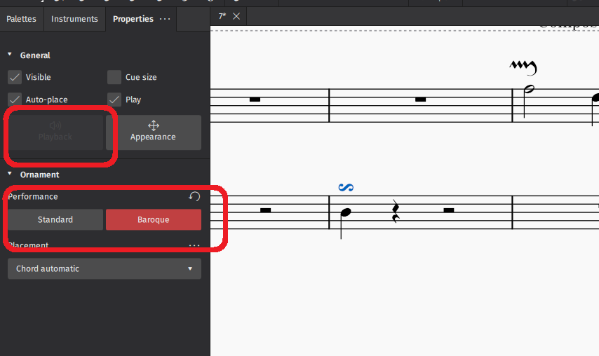 [Improvement] Playback options for ornaments are not implemented in the ...
