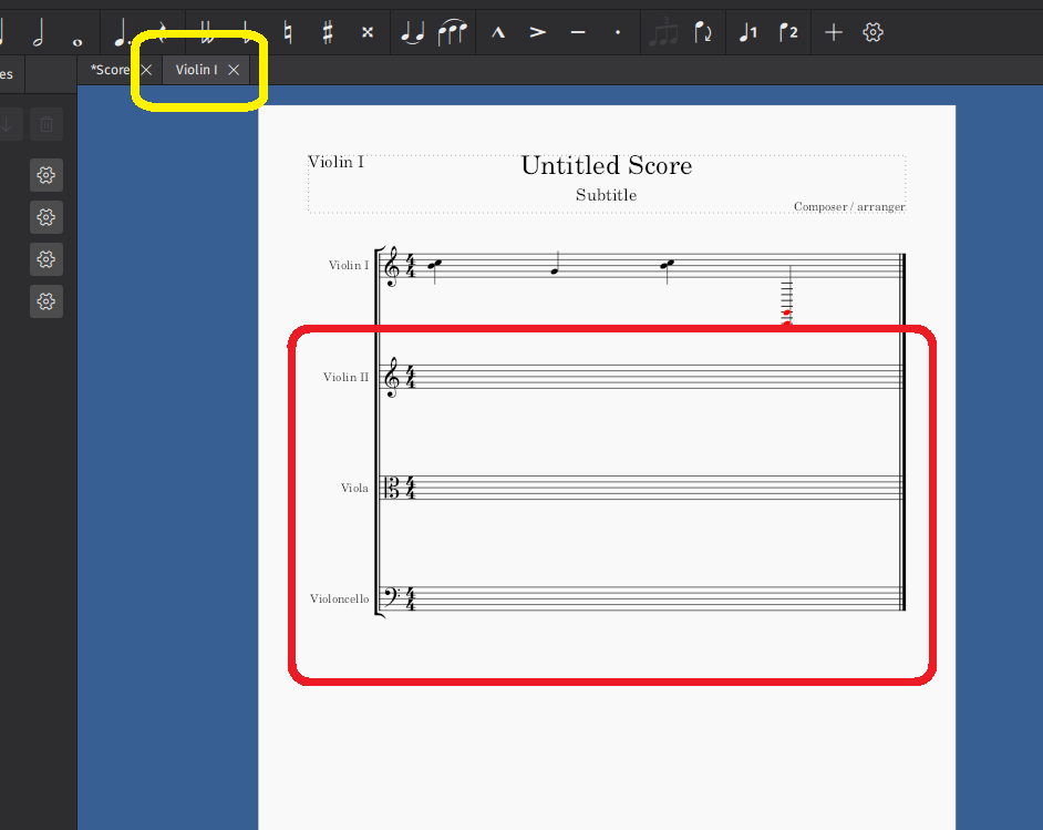 [MU4 Issue] If the score has only one measure, there may appear an empty staves when unhidden in ...