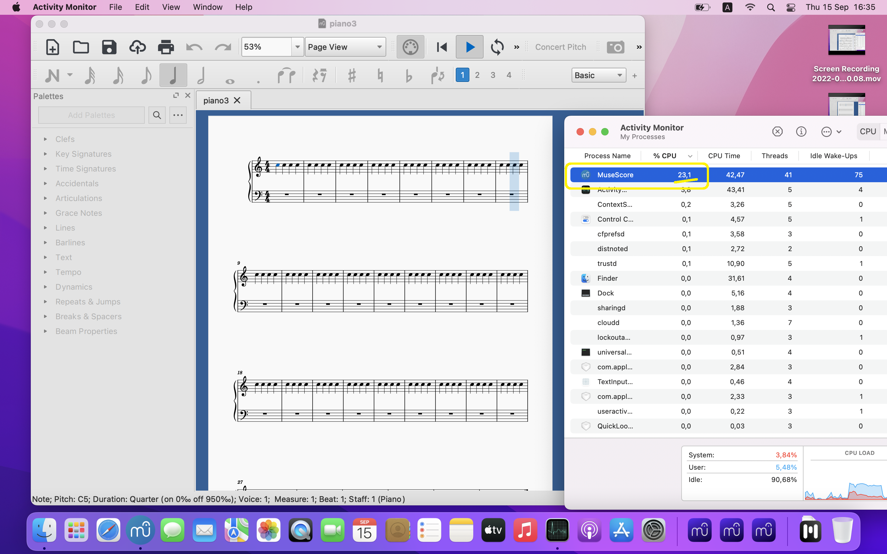 [MU4 Issue] CPU load during playback is high on Mac (comparing with MuseScore 3) · Issue #13365 ...