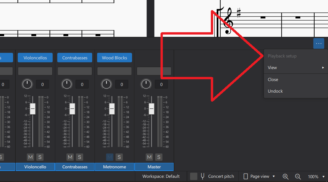 [MU4 Issue] Playback setup in Mixer becomes greyed out after reopening MU and score with ...