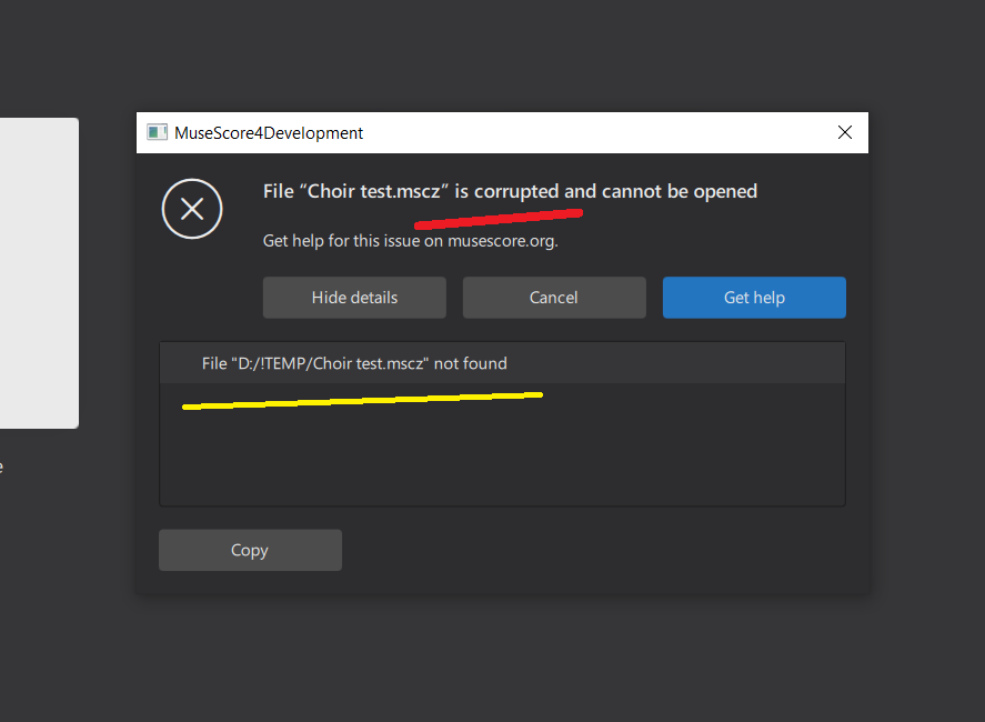 [MU4 Issue] When opening a non-existing (deleted) file, you get the corruption dialog instead of ...