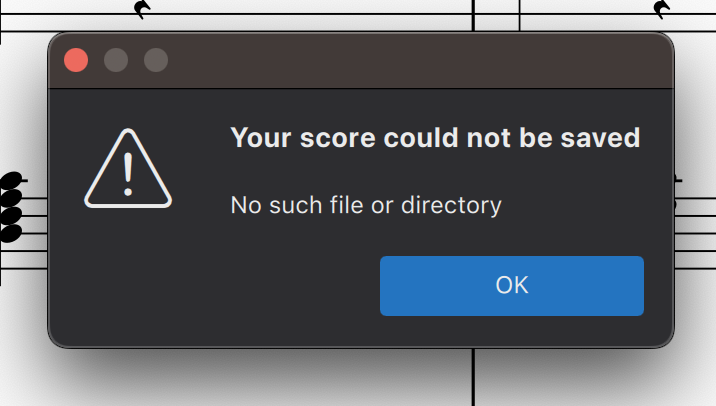 [MU4 Issue] No indication when error occurs while saving a file · Issue #16104 · musescore ...