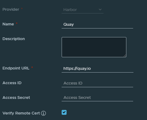 proxy-cache support for privare registries on quay.io · Issue #13540 · goharbor/harbor · GitHub