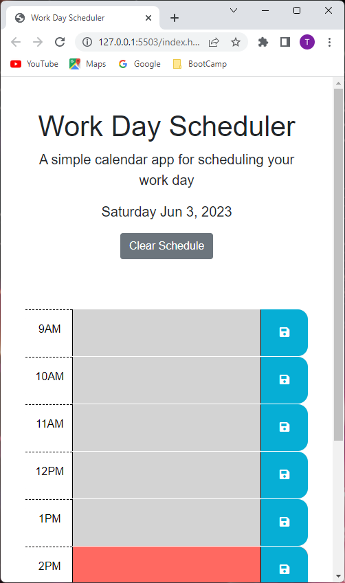 GitHub - Terence-A/workDayScheduler: Work day scheduler for Challenge ...