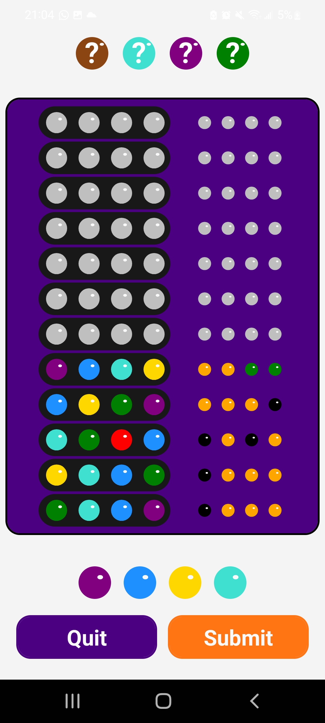 GitHub - Domth13/ColorCode: Simple Adaption of Mastermind (Codebreaker)