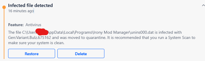 Irony being detected as false positive in BitDefender · Issue #293 · bcssov/IronyModManager · GitHub