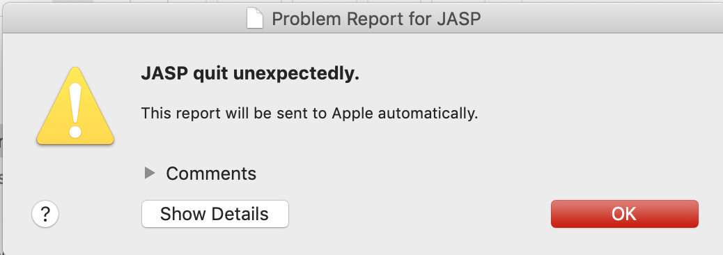 I am attempting to download JASP on my Macbook Air Version 10.14.6, but when I click the ...